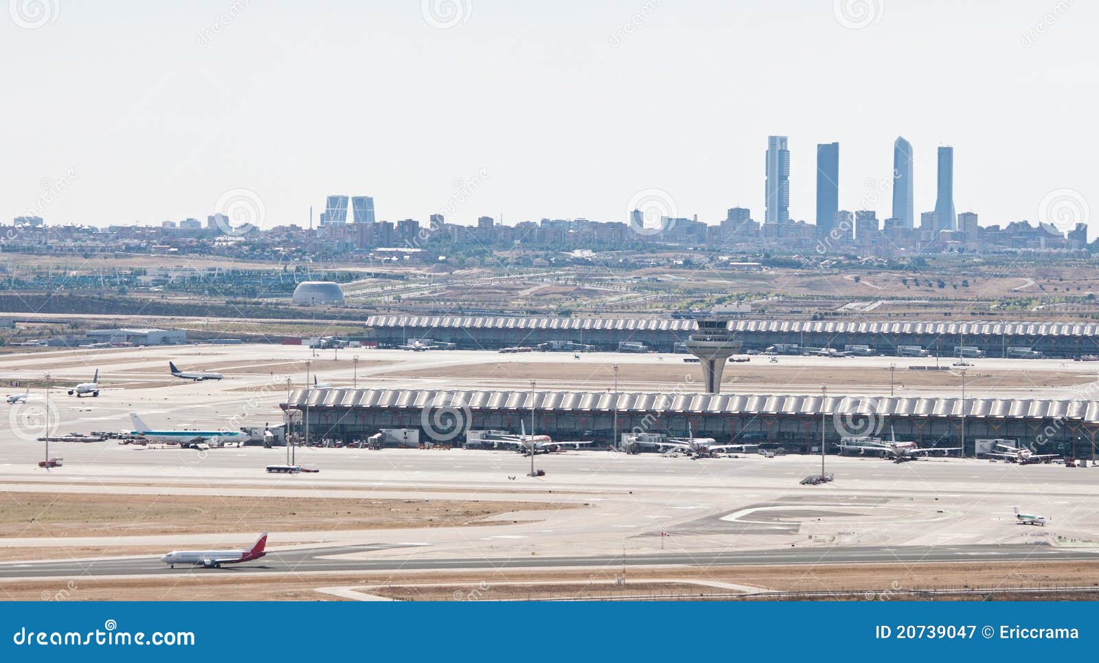 Madrid airport stock image. Image of tower, building - 20739047