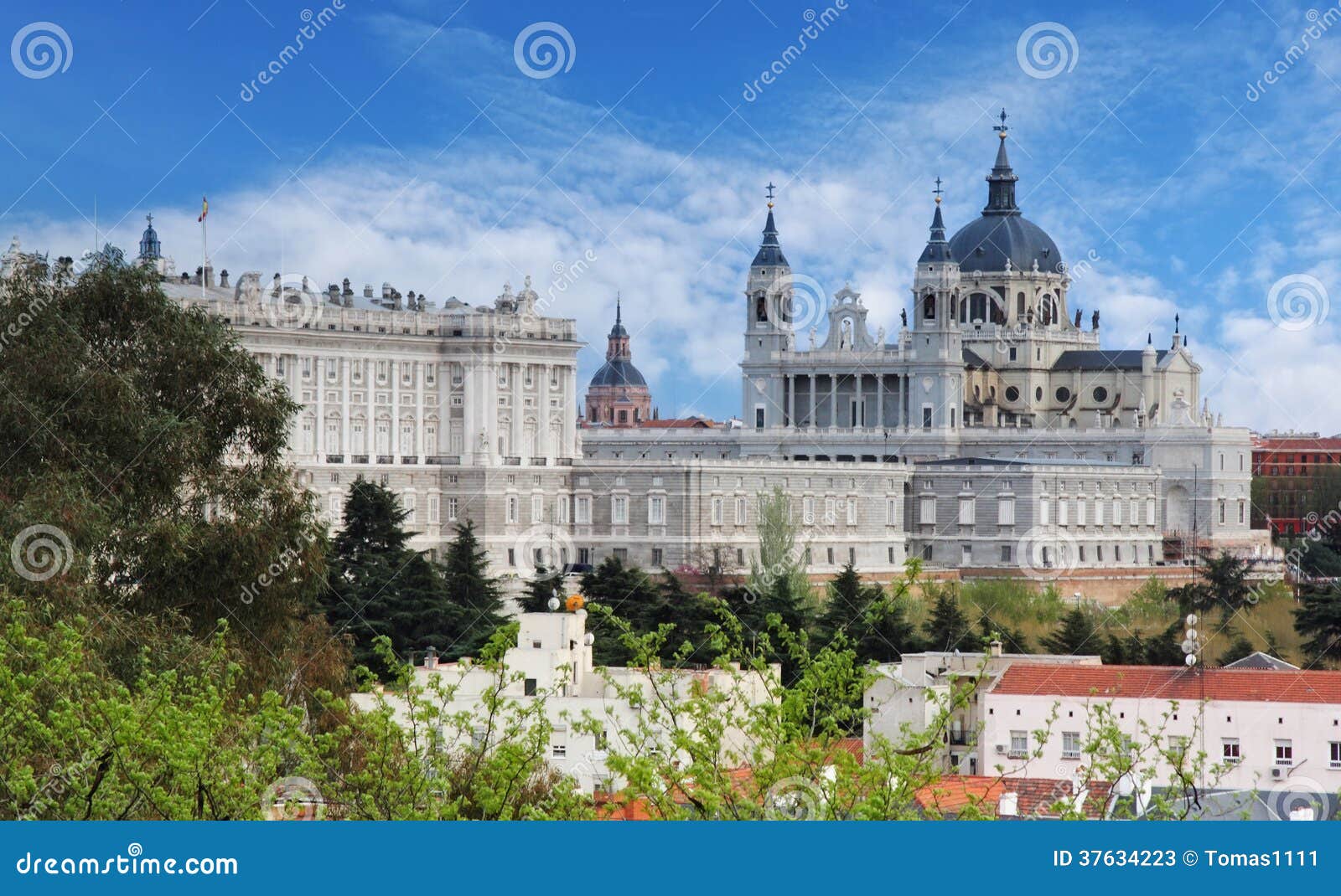 Madrid, Almudena Cathedral, Spain Stock Image - Image of historic ...