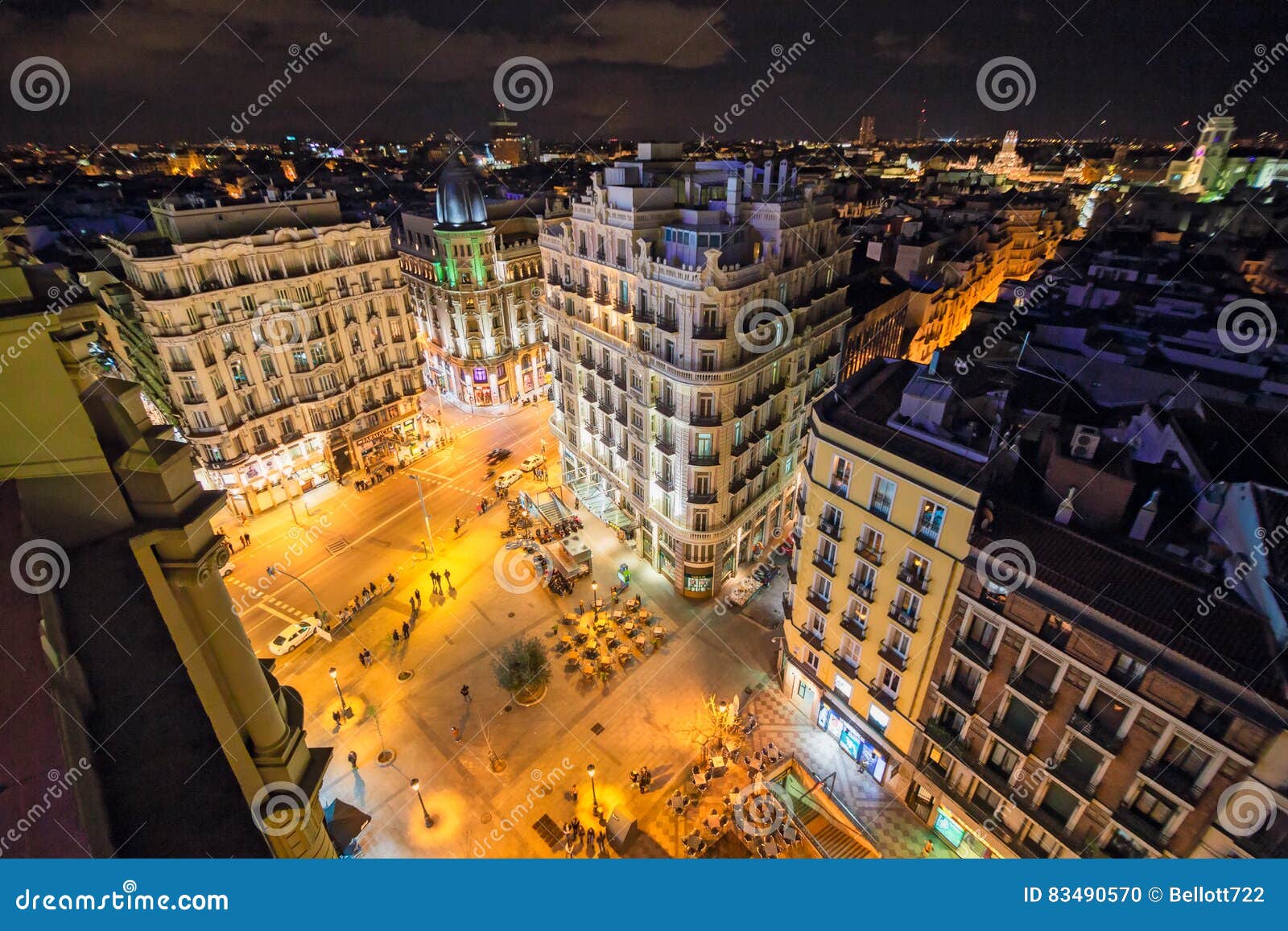 Madrid, Calle De La Montera Stock Photo - Image of calle, tourism: 83490570