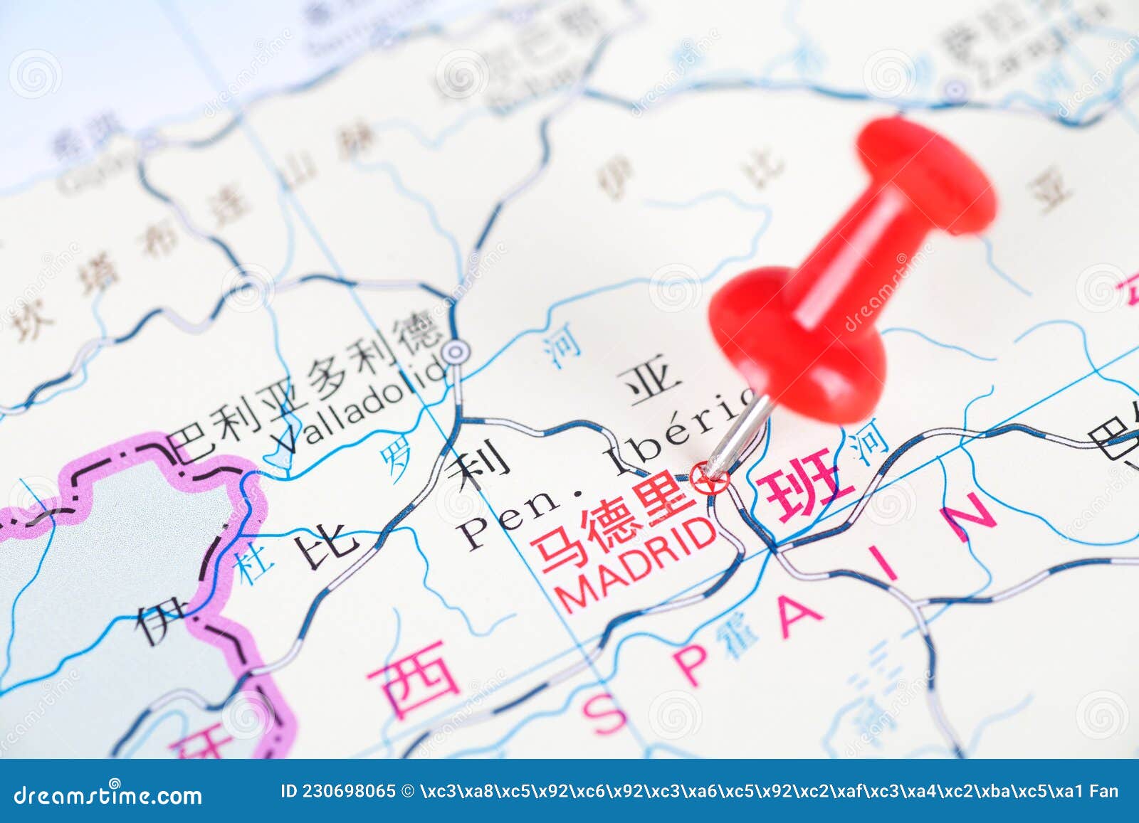 Madrid, the Capital of Spain, on the Map Stock Image - Image of keys ...