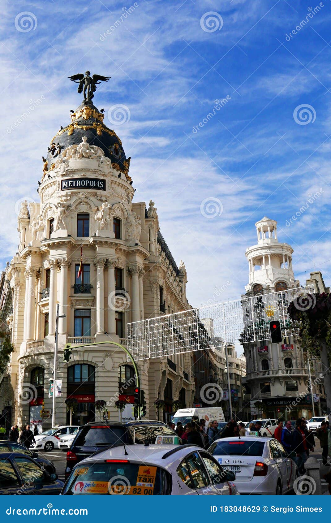 Madrid city center editorial stock image. Image of person - 183048629