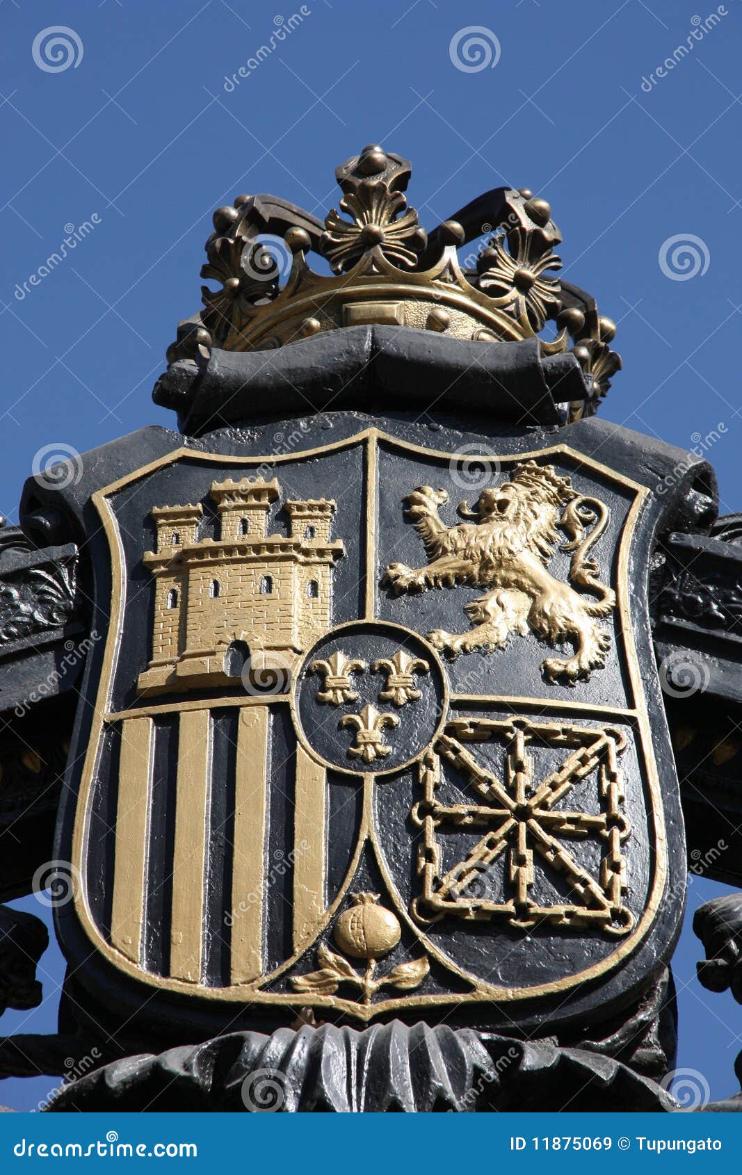 Madrid coat of arms stock image. Image of arms, steel - 11875069
