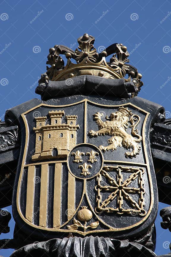 Madrid coat of arms stock image. Image of arms, steel - 11875069
