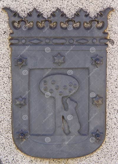 Madrid coat of arms stock image. Image of shield, background - 23519525