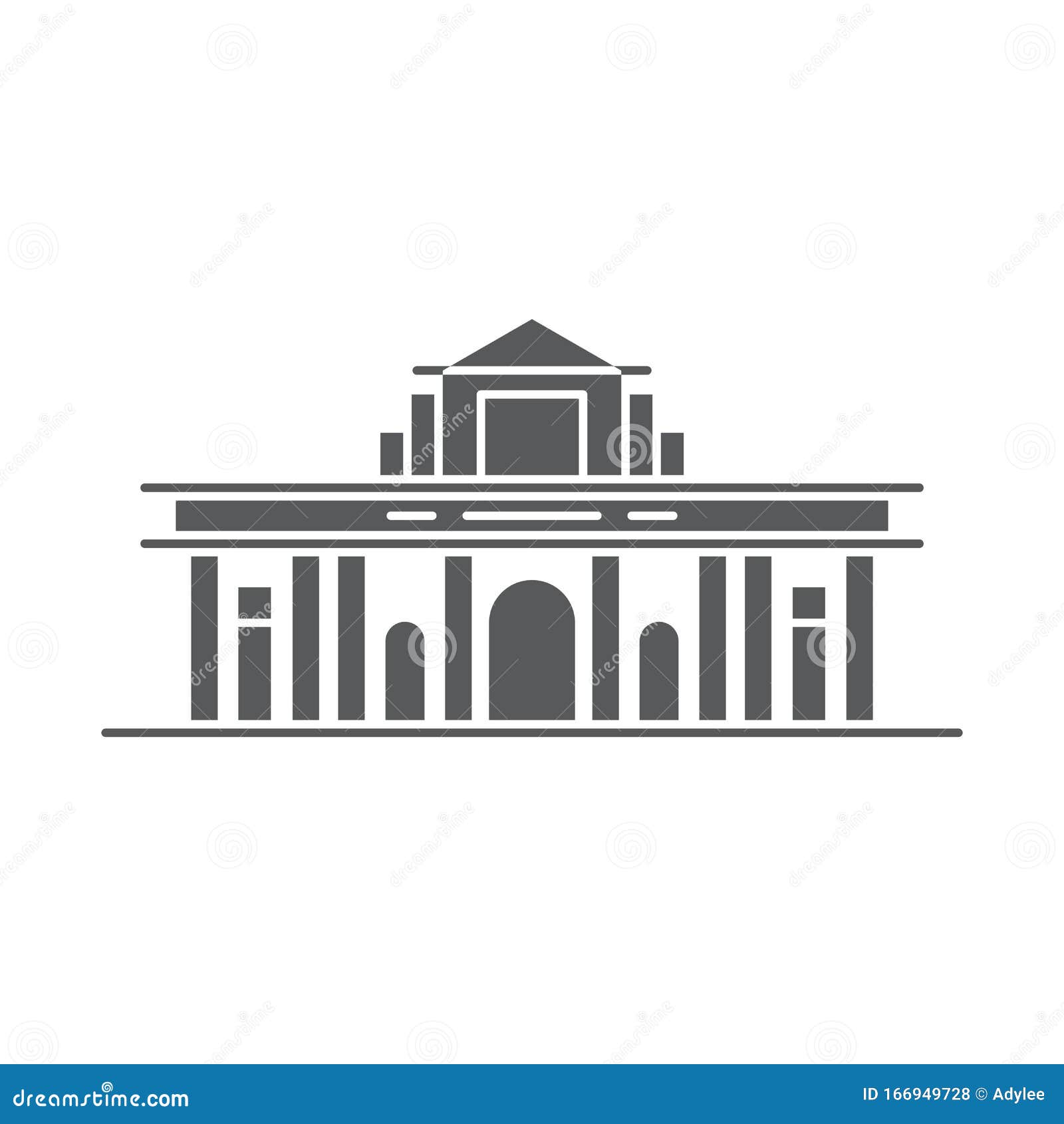 Madrid Famous Landmarks Vector Icon Symbol Architecture Isolated on ...