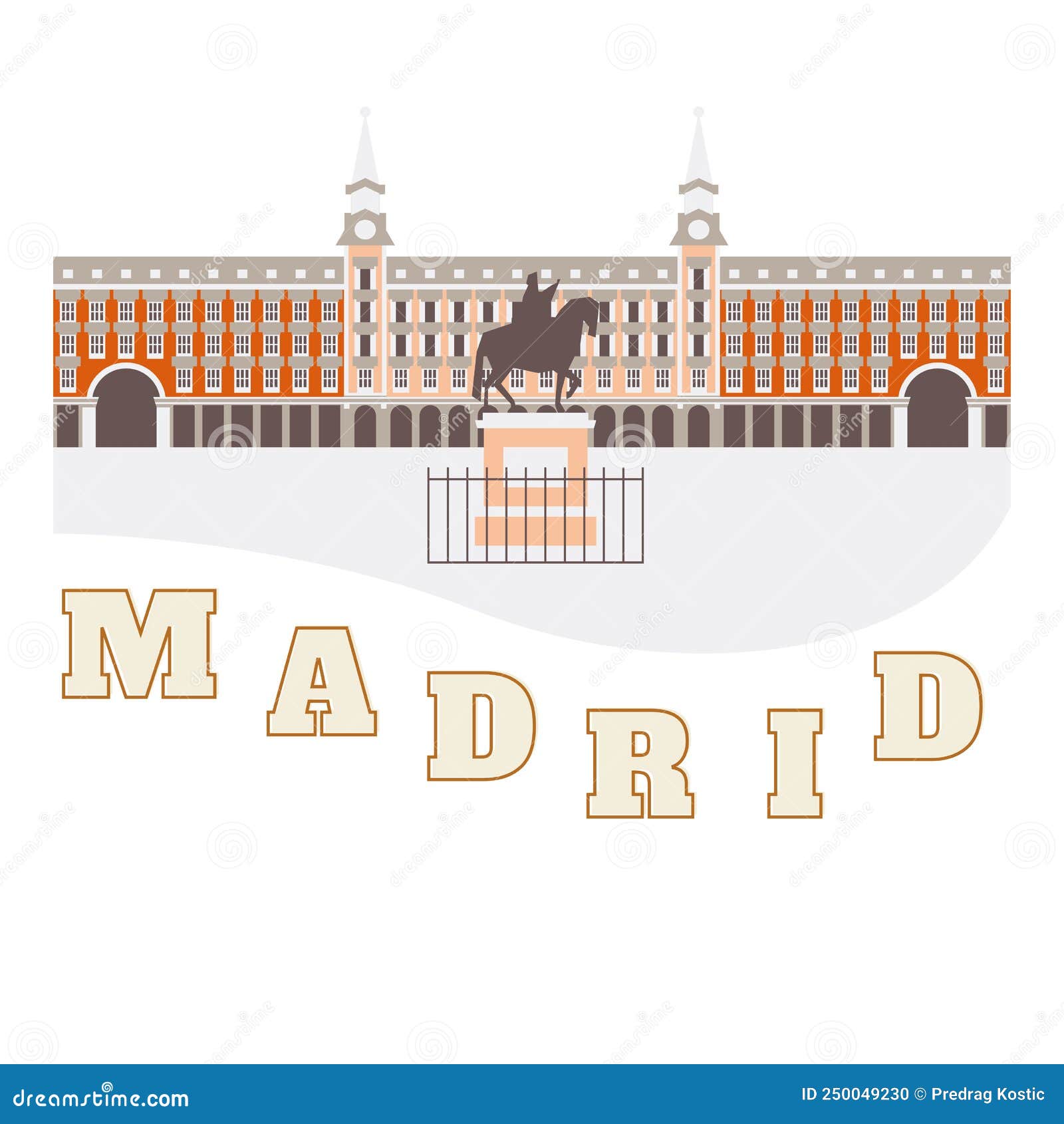 Madrid logo design stock illustration. Illustration of icon - 250049230