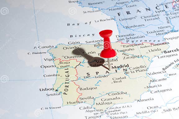 Madrid Map Pin stock photo. Image of travel, europe, madrid - 11792124