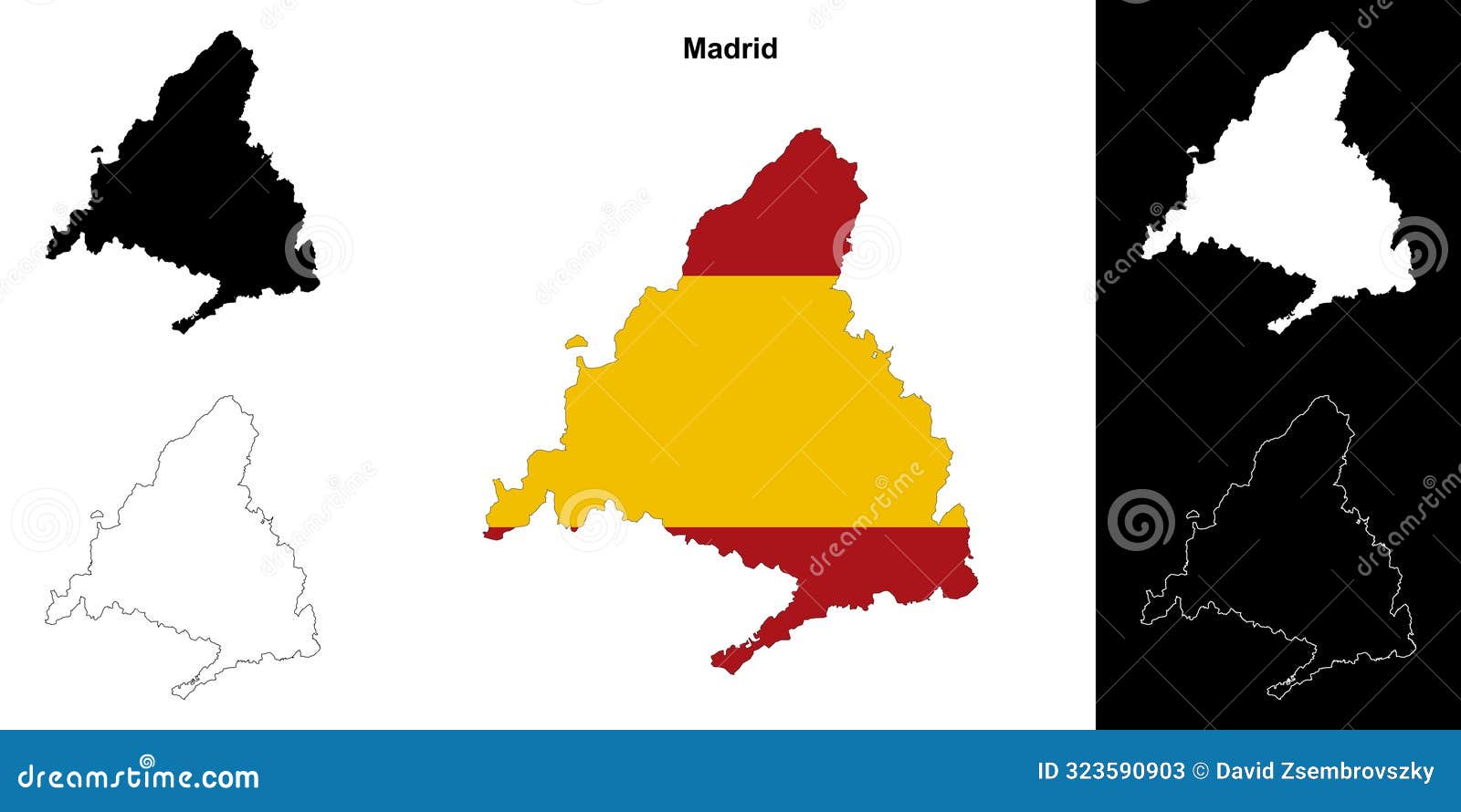 Madrid Outline Map Stock Image | CartoonDealer.com #360427099