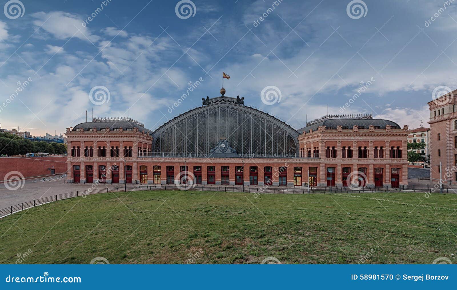 Madrid rail train station stock photo. Image of house - 58981570