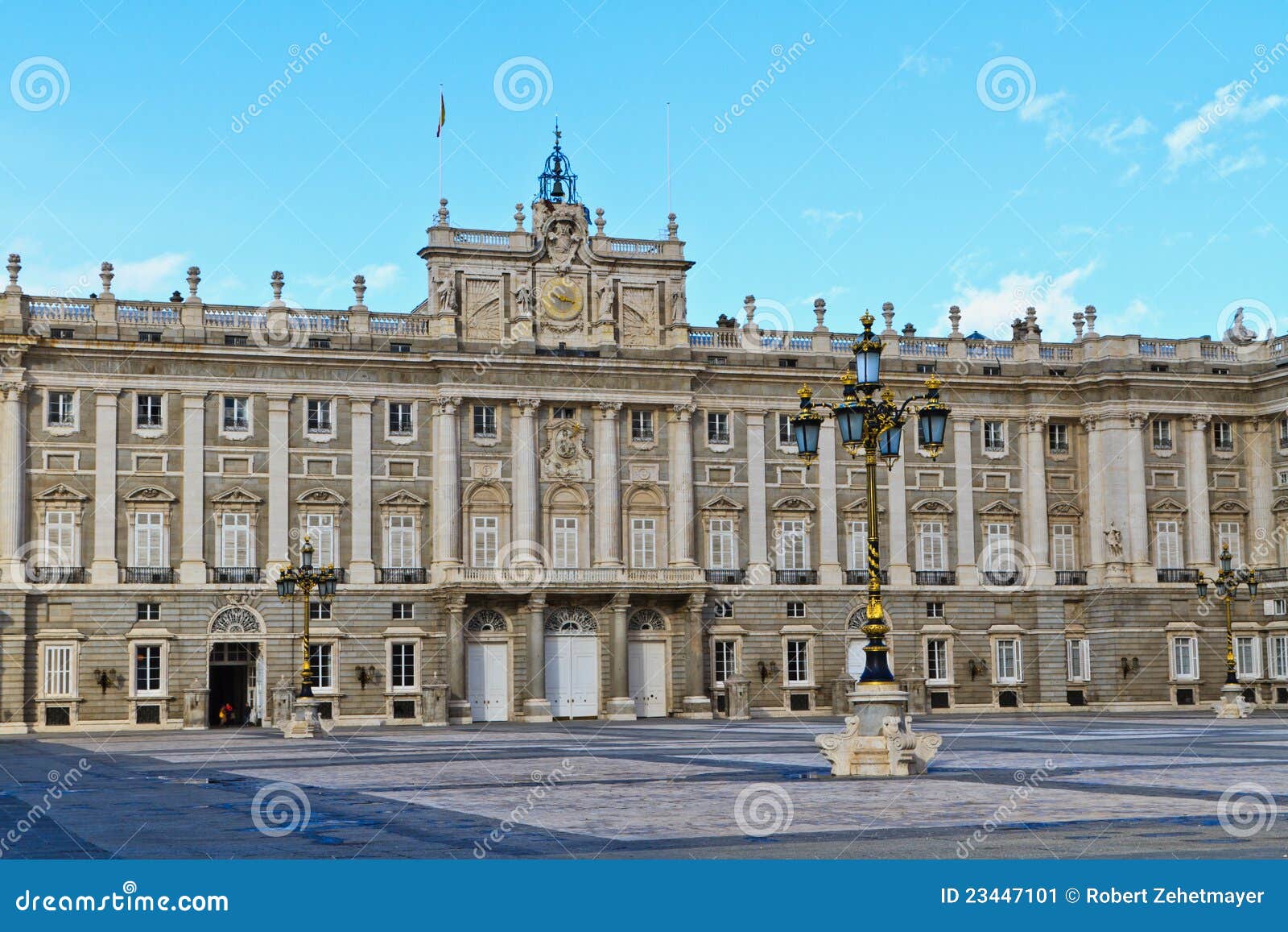 Madrid Royal Palace, Courtyard View, Spain Stock Image - Image of park ...
