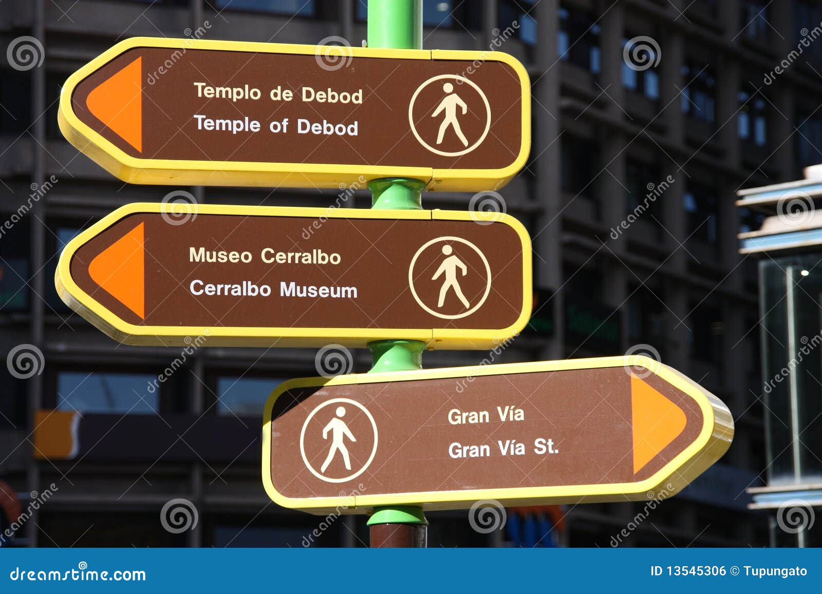Madrid sign stock photo. Image of trail, sign, city, cerralbo - 13545306