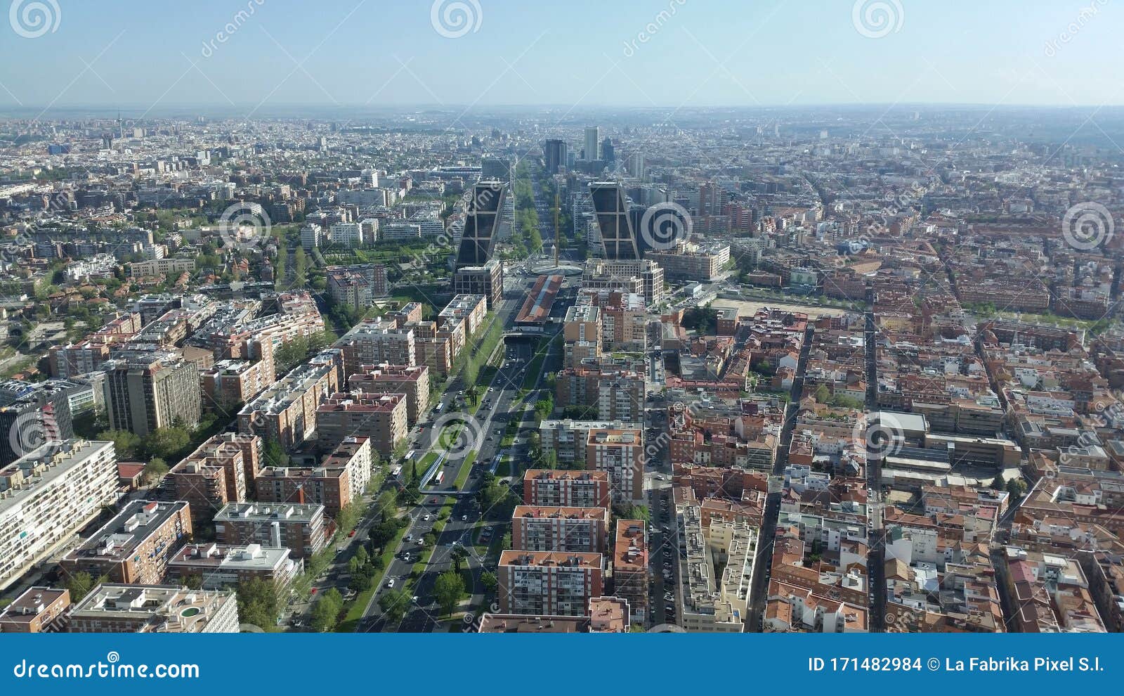 Madrid Skyline stock photo. Image of high, view, highrise - 171482984