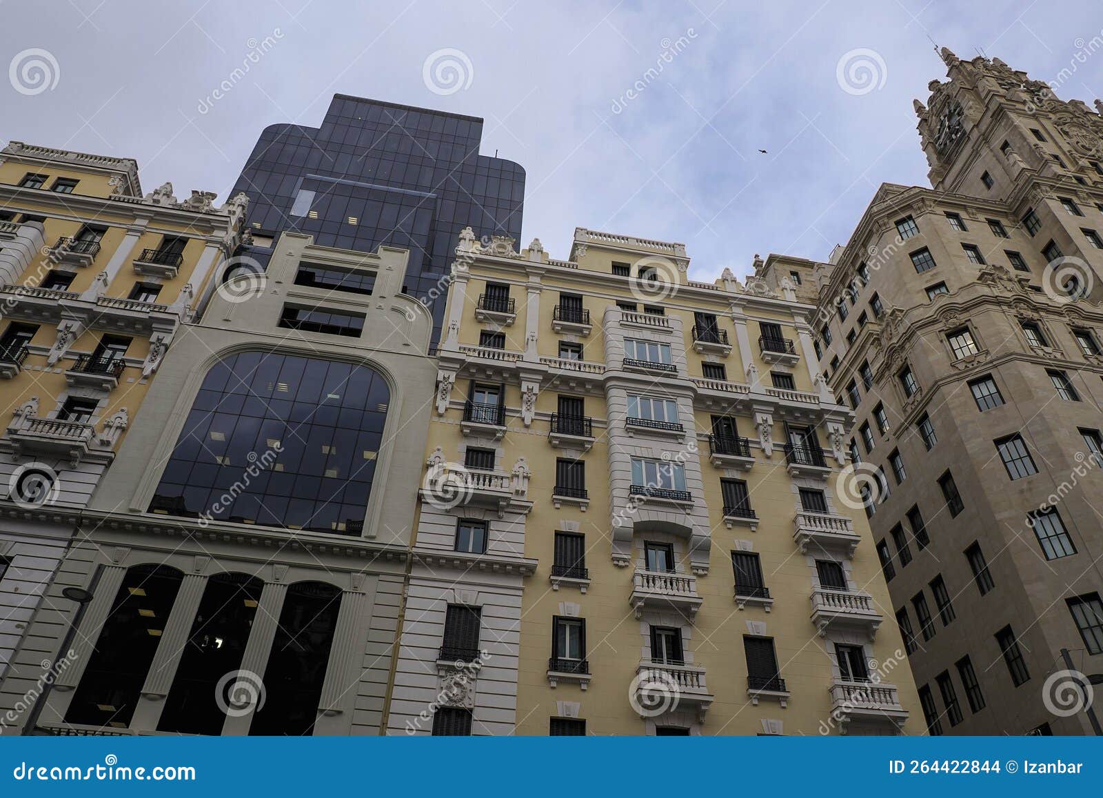 Madrid Spain Gran Via Building Stock Photo - Image of famous, landmark ...