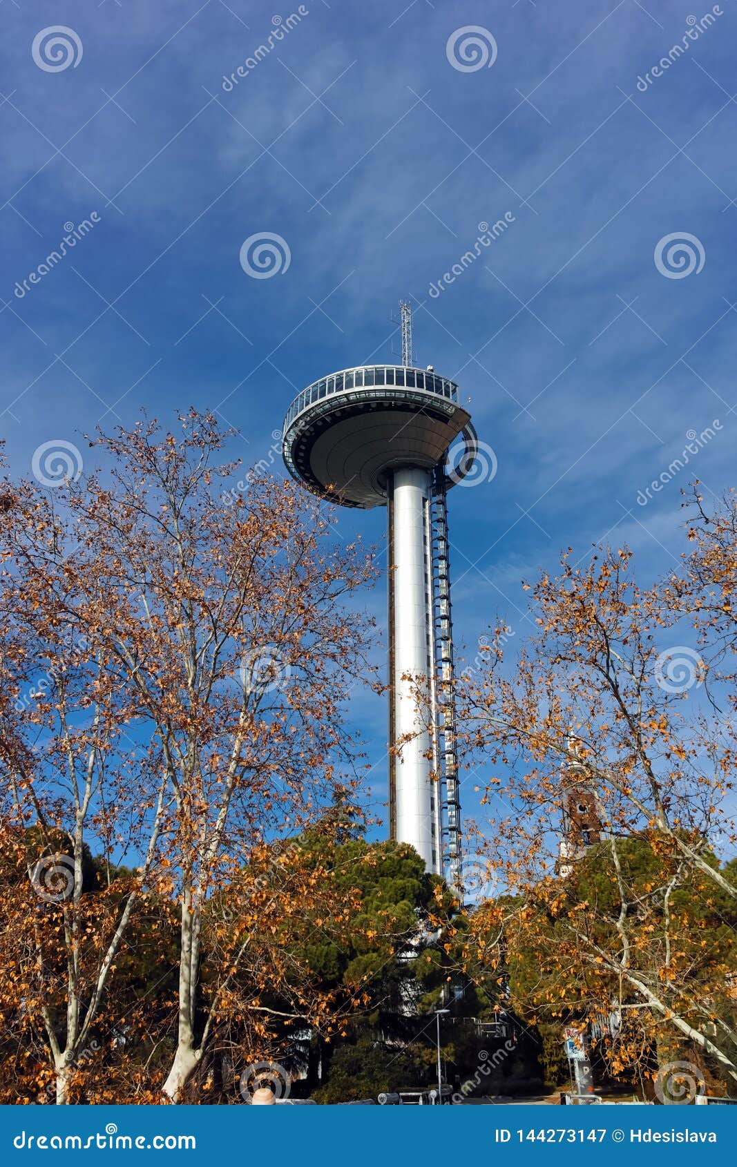 Lighthouse of Moncloa in City of Madrid Editorial Photography - Image ...