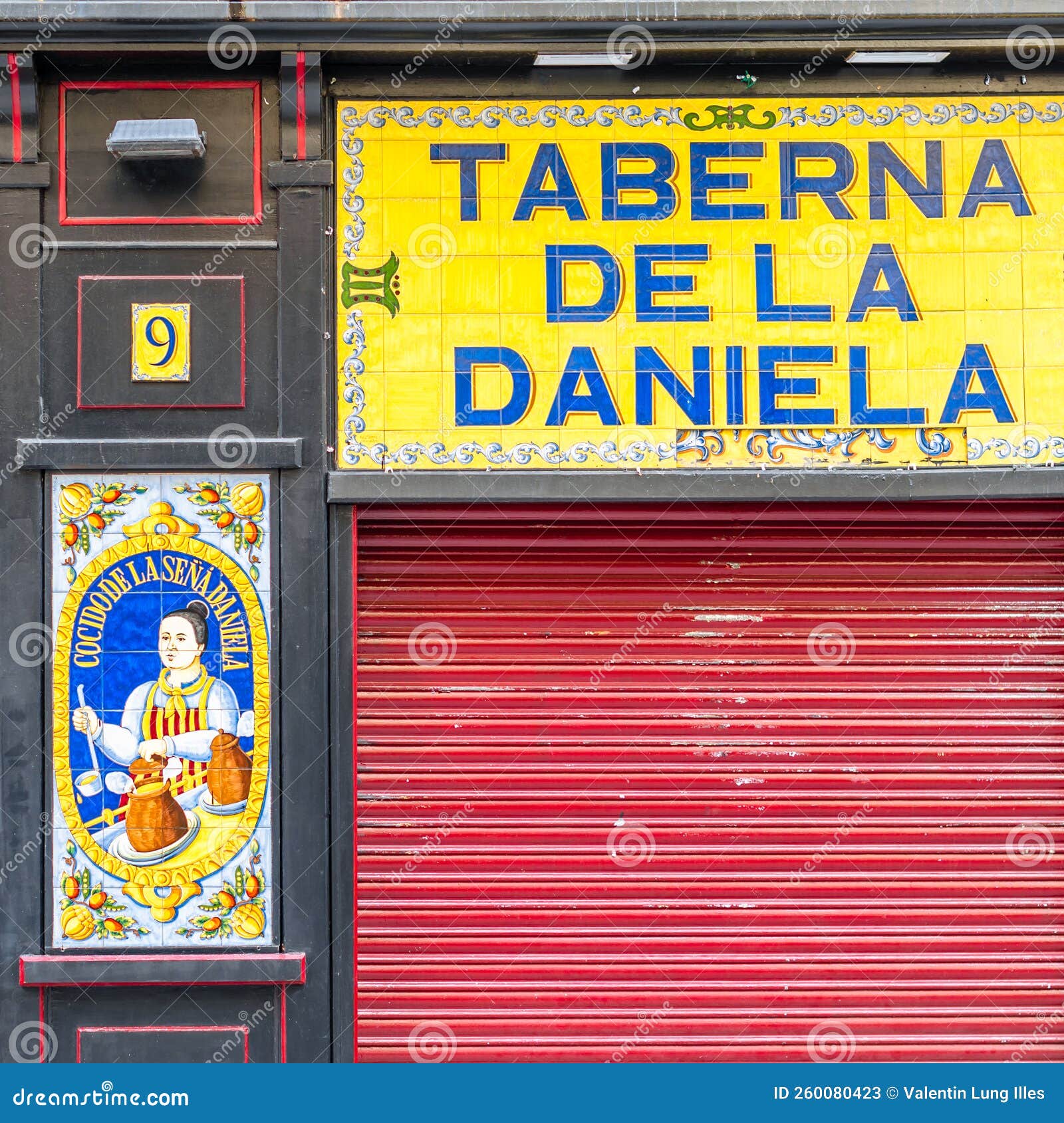 Facade of Taberna De La Daniela, Traditional Restaurant in Madrid ...