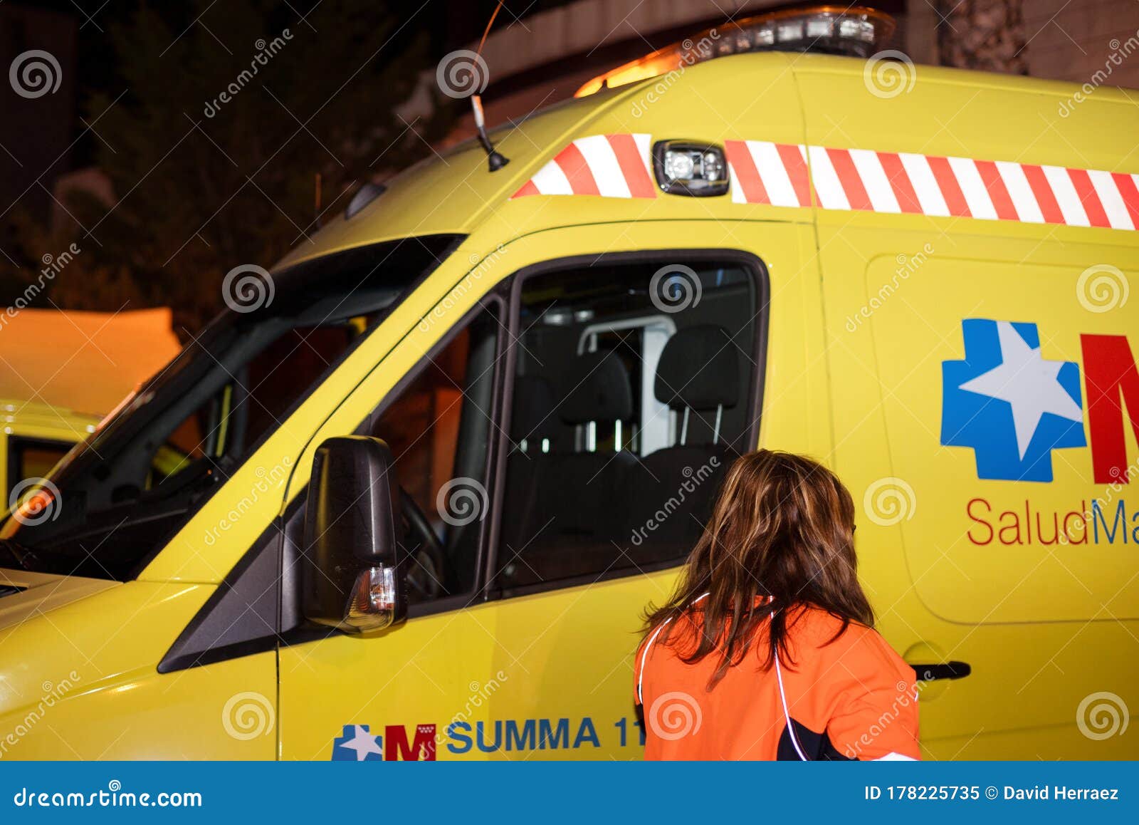 Madrid, Spain - October 2, 2019: Summa Ambulance. Summa is a ...