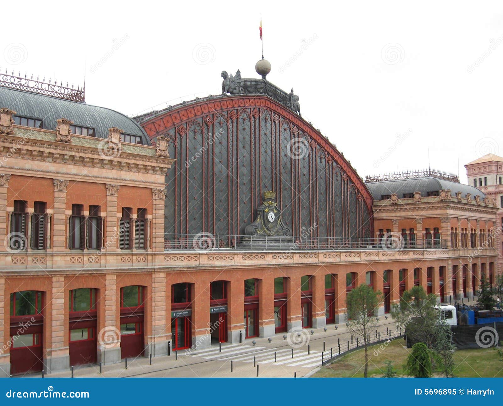 Madrid train station stock image. Image of decorated, architecture ...
