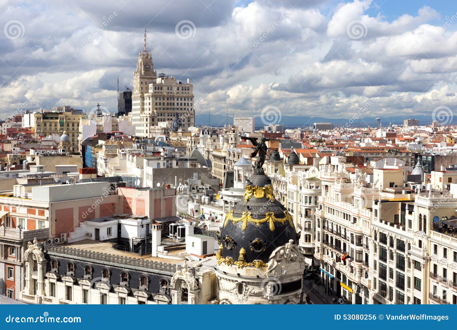 Madrid view stock photo. Image of attraction, urban, panorama - 53080256