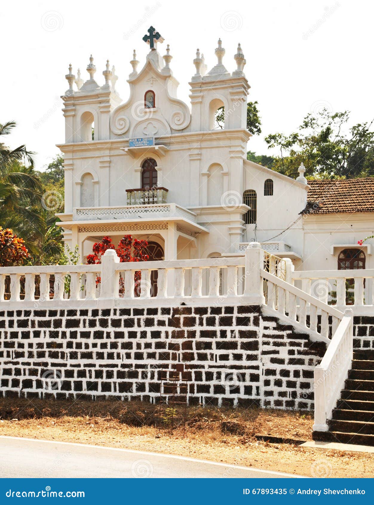 Mae De Deus Chapel in Sangolda. Goa Stock Image - Image of tourism ...
