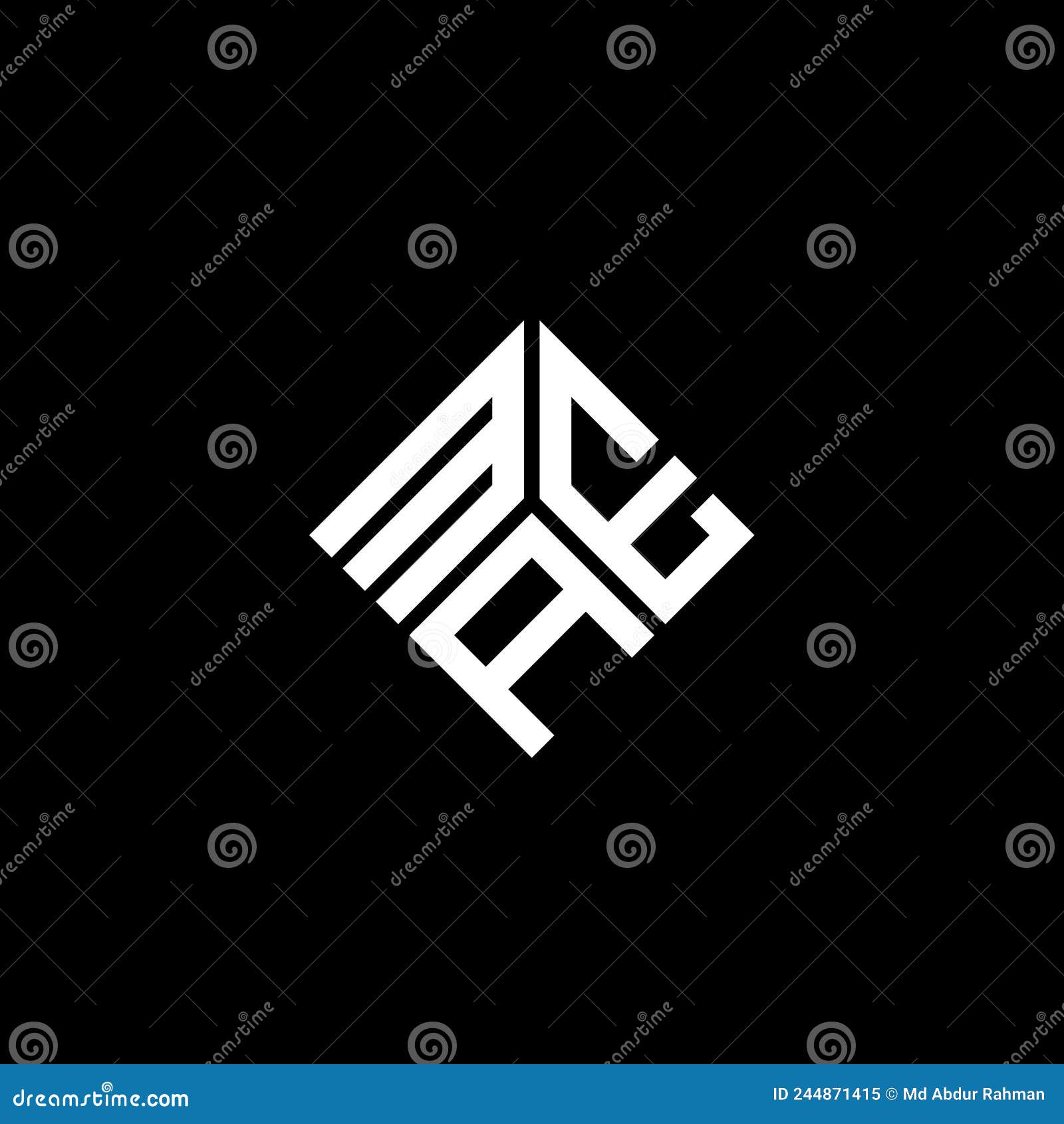 MAE Letter Logo Design on Black Background. MAE Creative Initials ...