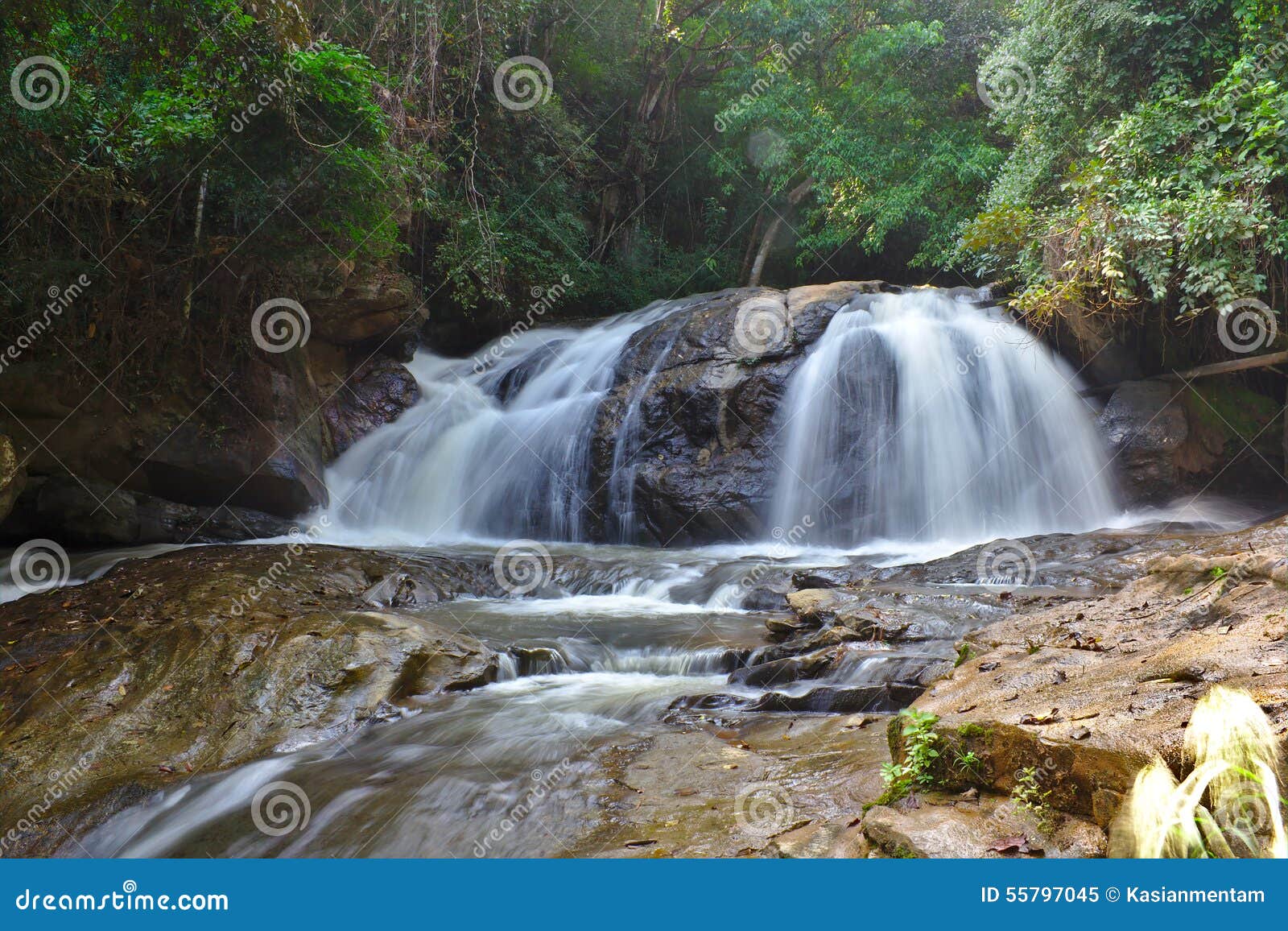 Mae sa waterfall stock image. Image of environment, river - 55797045