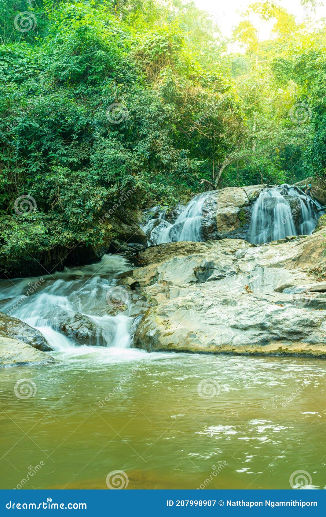 Mae Sa Waterfall in Thailand Stock Image - Image of clean, nature ...