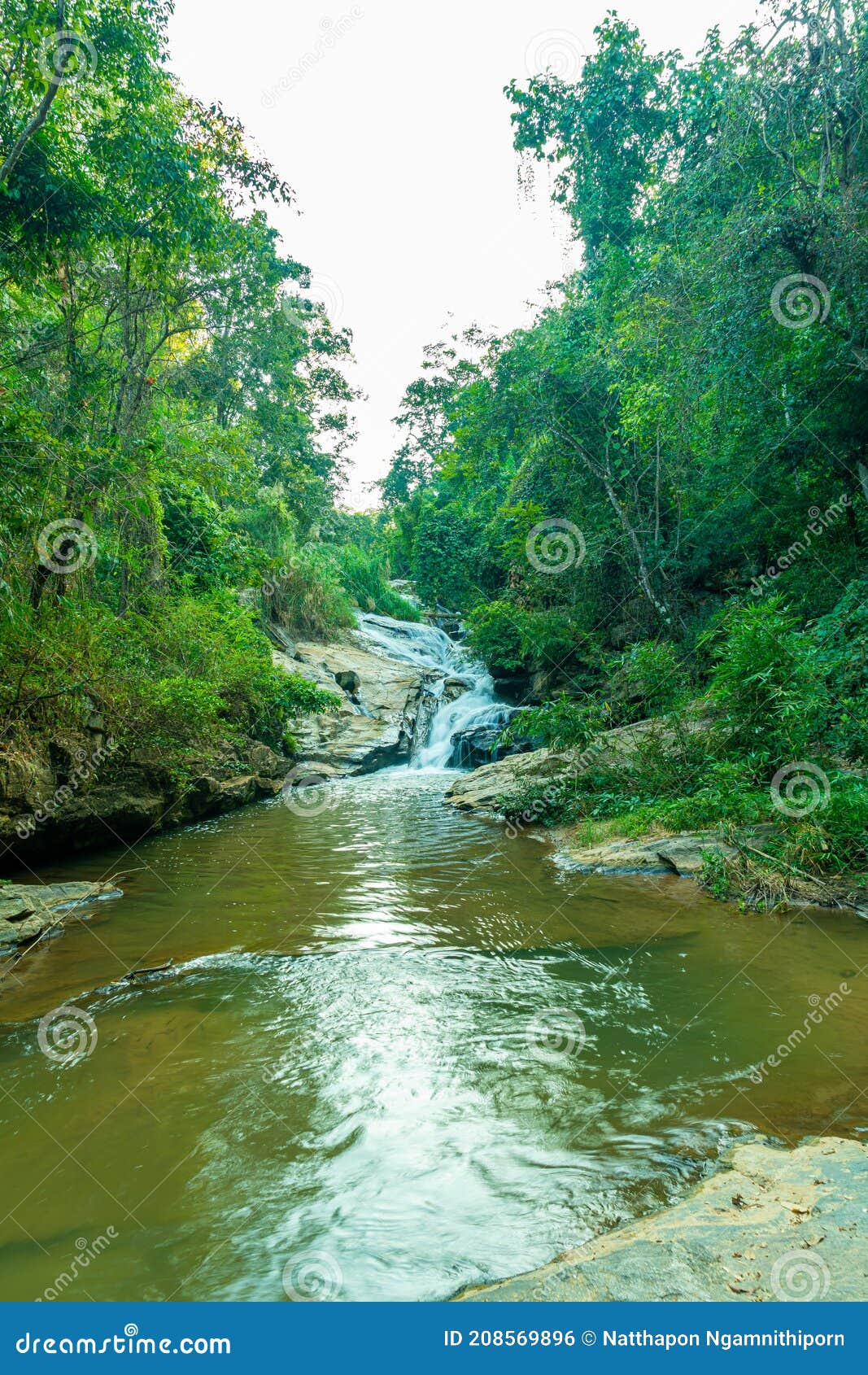 Mae Sa Waterfall in Thailand Stock Photo - Image of creek, national ...