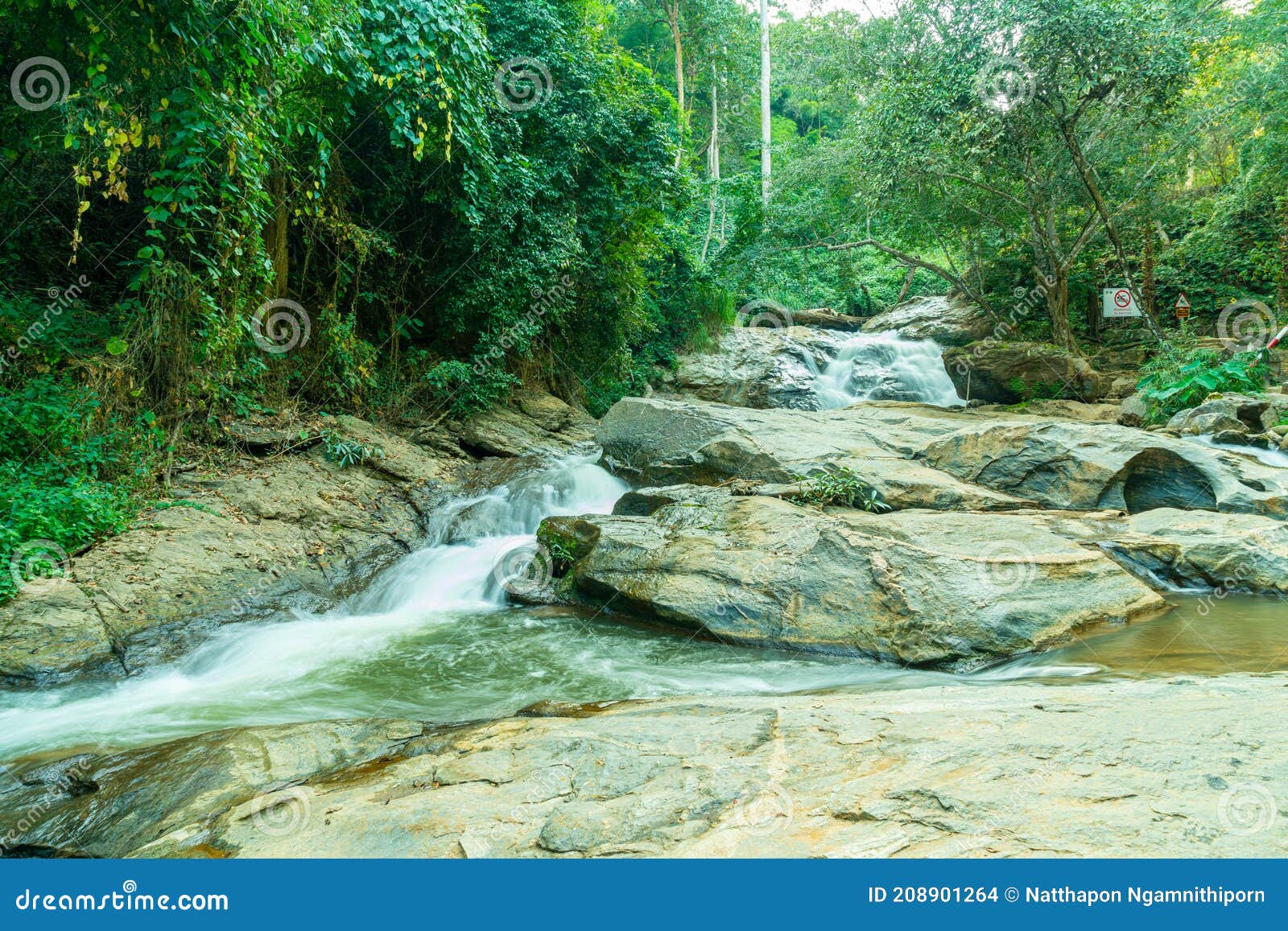 Mae Sa Waterfall in Thailand Stock Photo - Image of nature, freshness ...