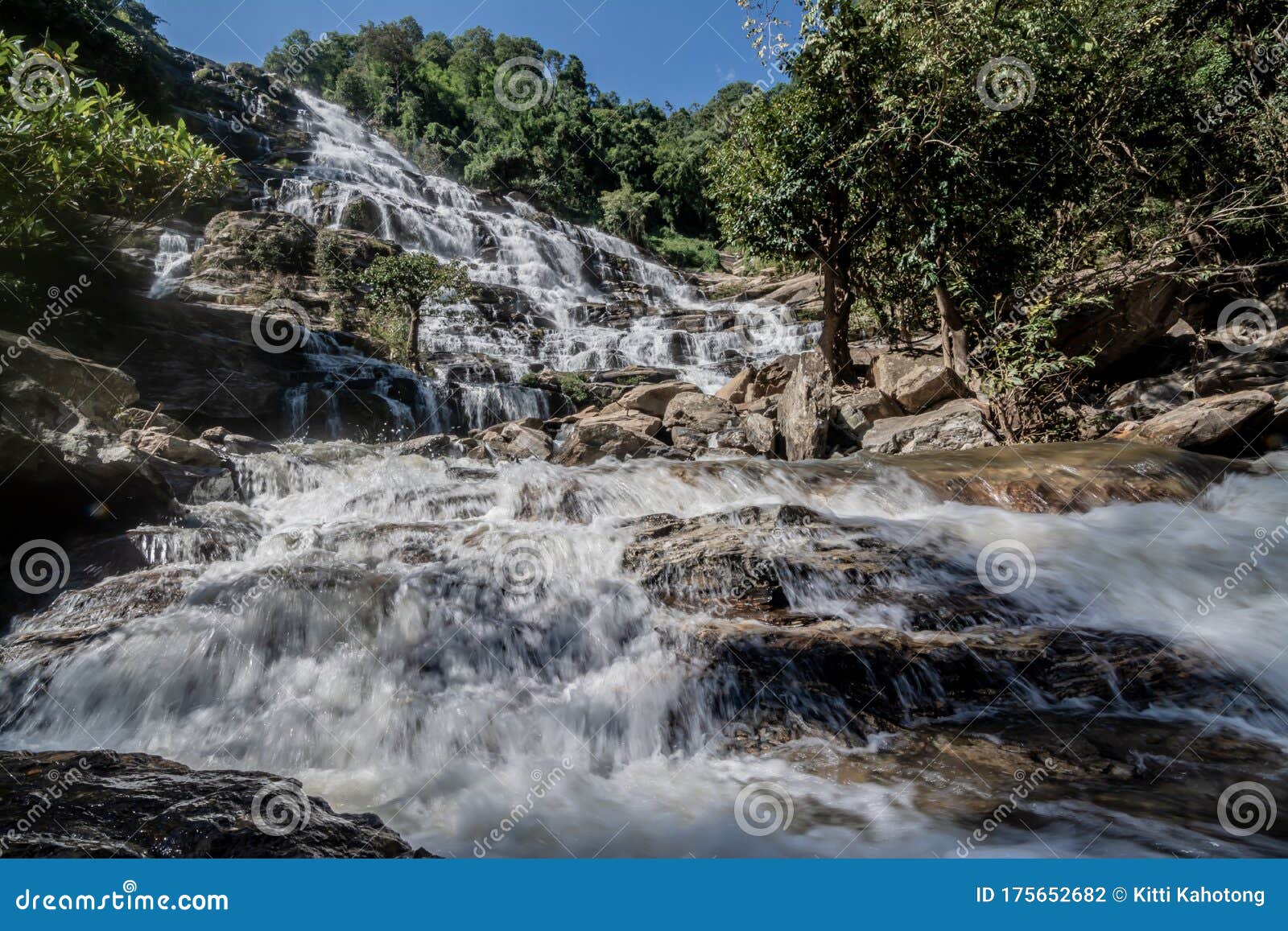 Mae Ya Waterfall in Chang Mai Thailand Stock Photo - Image of spring ...