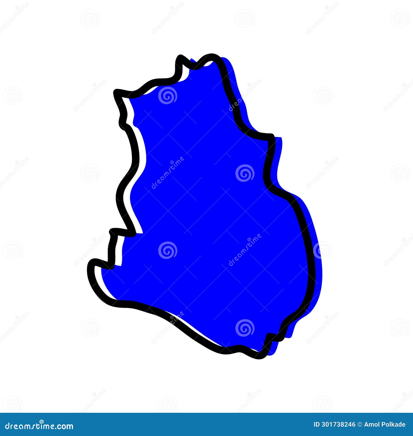 Maekel (Central) Region of Eritrea Vector Map Design Stock Illustration ...