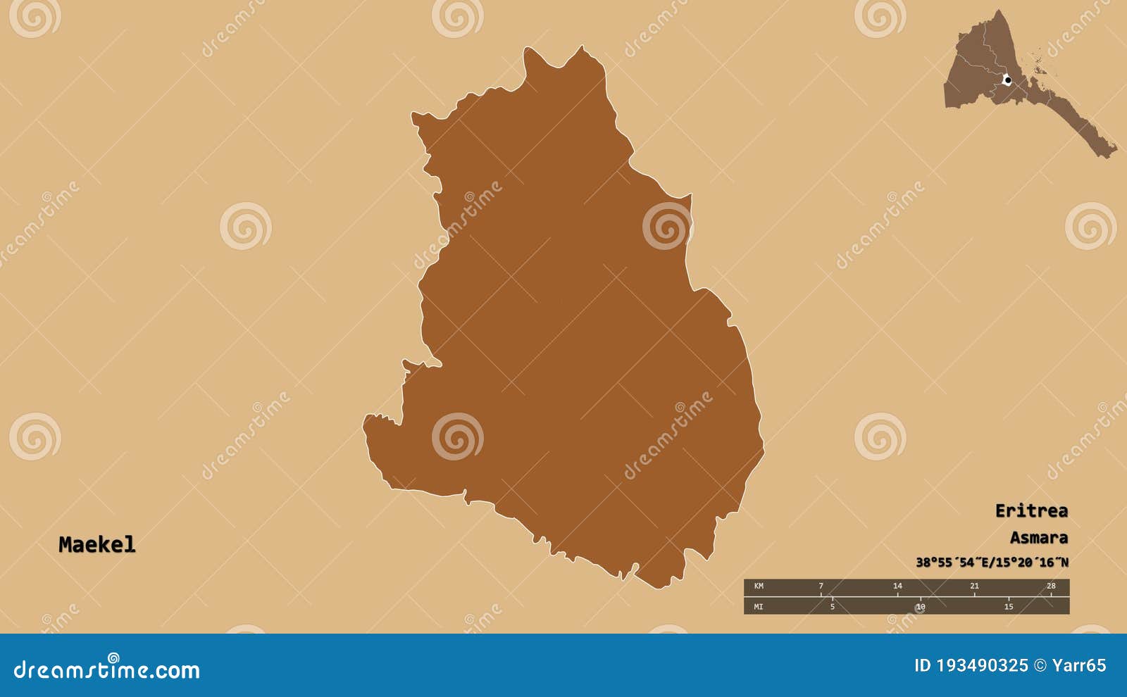 Maekel, Region of Eritrea, Zoomed. Pattern Stock Illustration ...