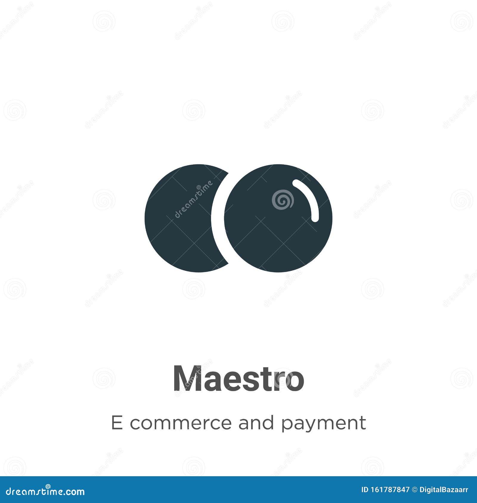 Maestro Vector Icon on White Background. Flat Vector Maestro Icon ...