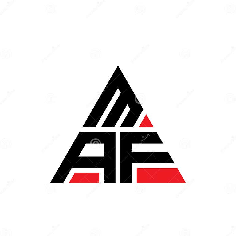 MAF Triangle Letter Logo Design with Triangle Shape. MAF Triangle Logo ...