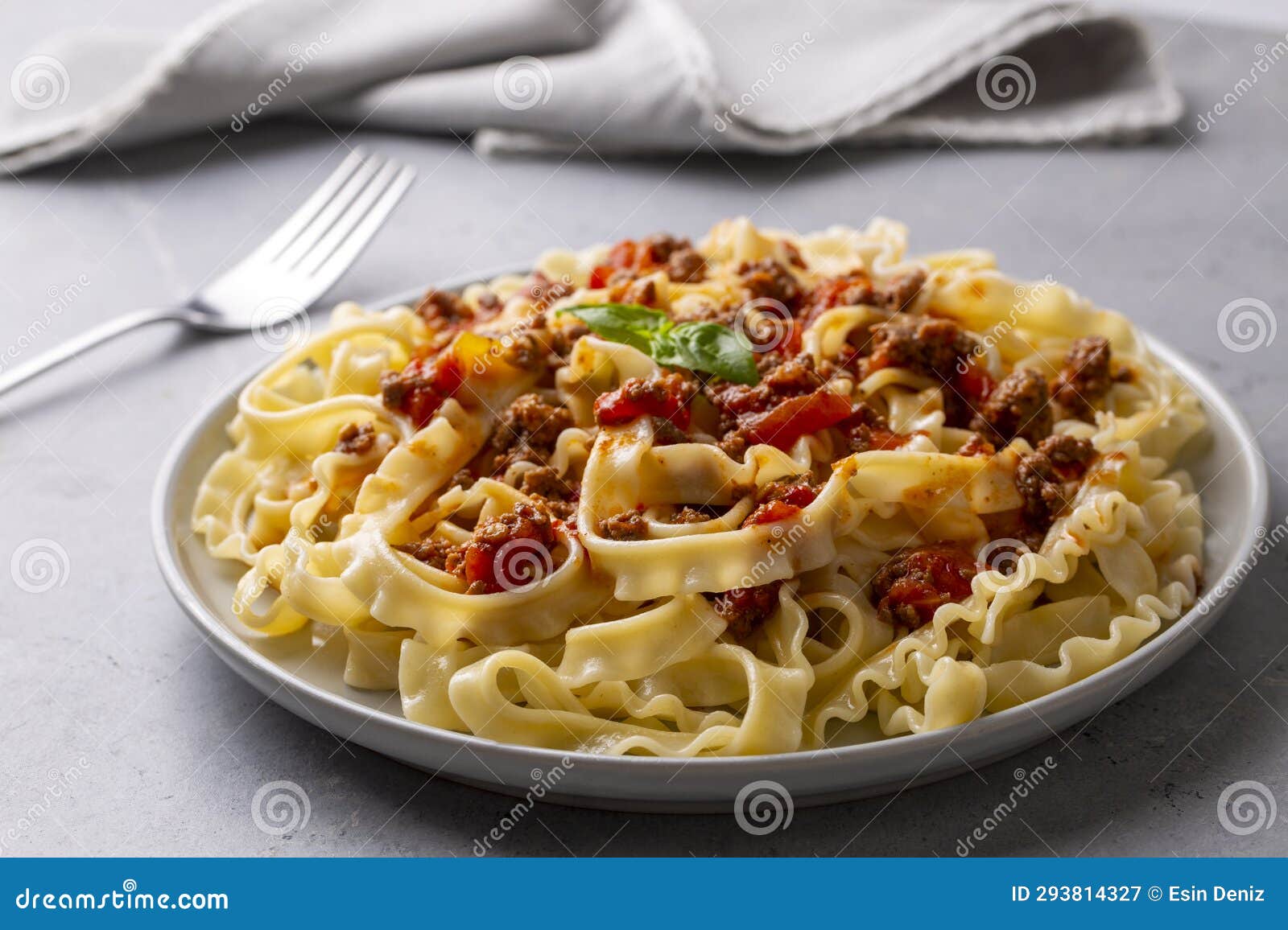 Mafalde or Mafalda or Mafaldine Pasta Bolognese Stock Image - Image of ...