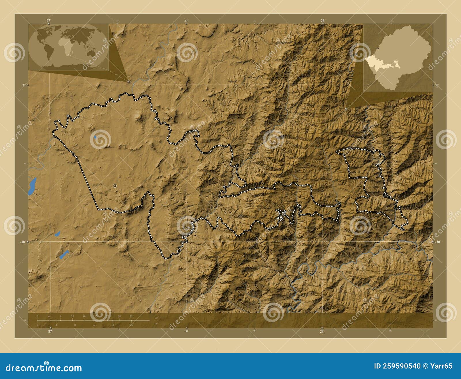 Mafeteng, Lesotho. Physical. Capital Stock Illustration - Illustration ...