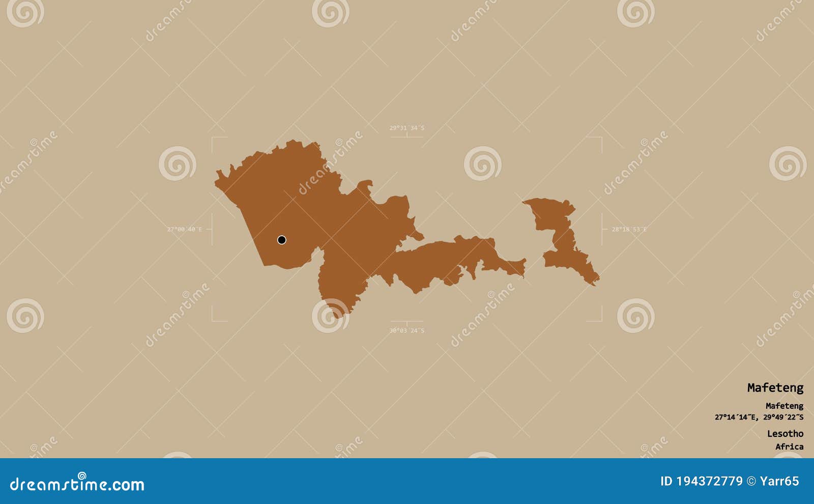 Mafeteng - Lesotho. Bounding Box. Pattern Stock Illustration ...