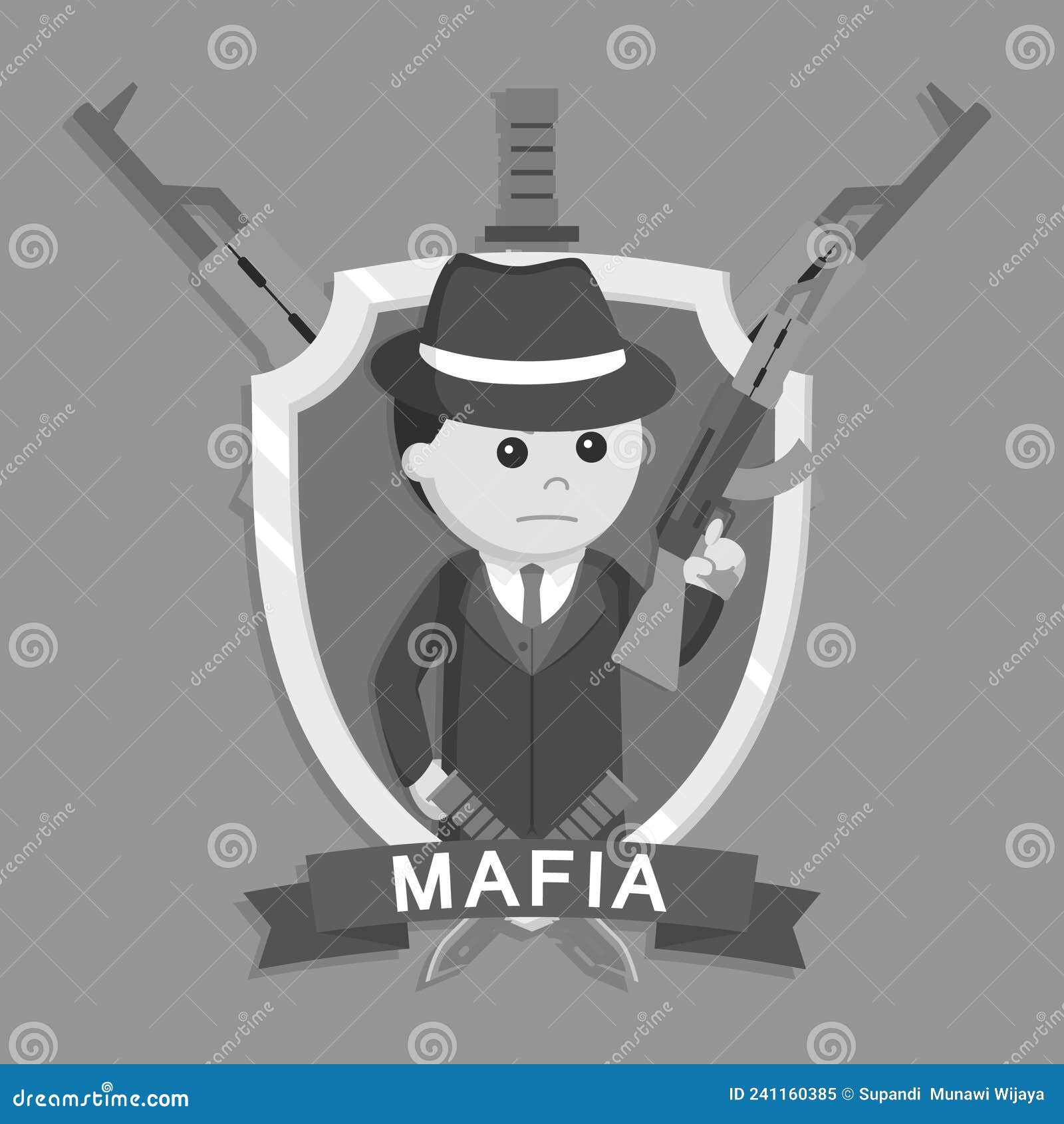 Mafia Man Character Vector Illustration | CartoonDealer.com #65545074