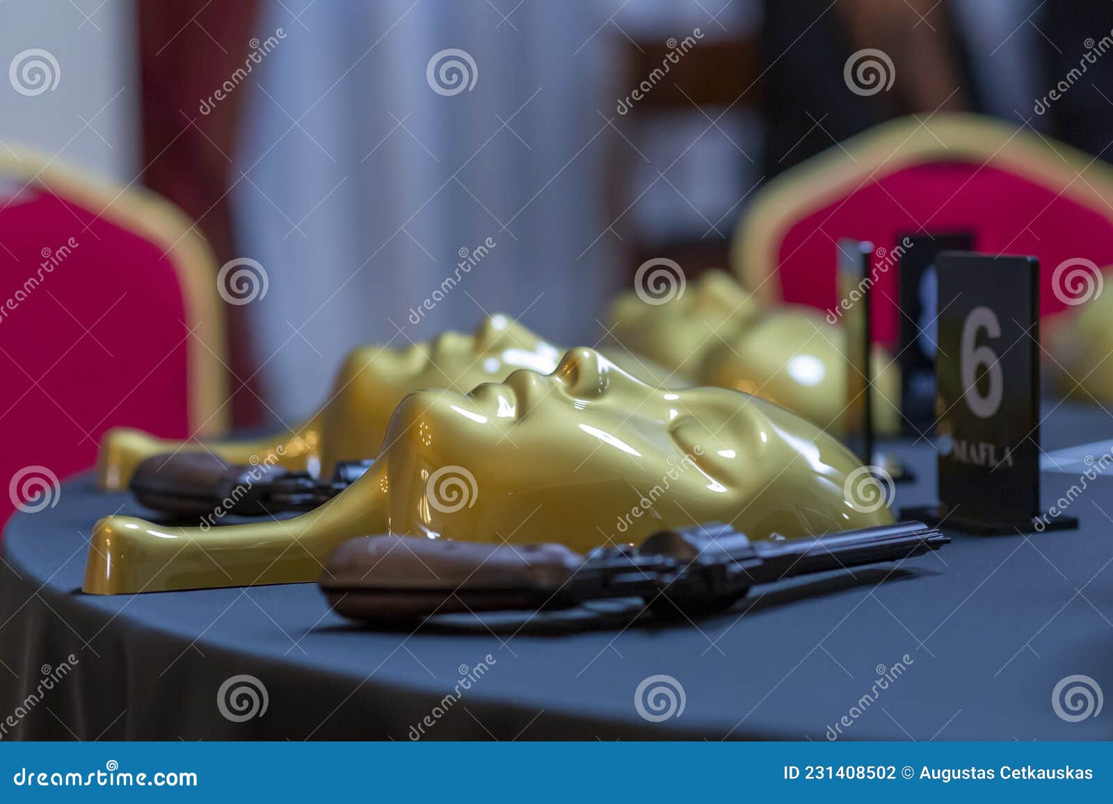 A Game Of Mafia. Masked People For Playing Mafia Opposite Each Other ...