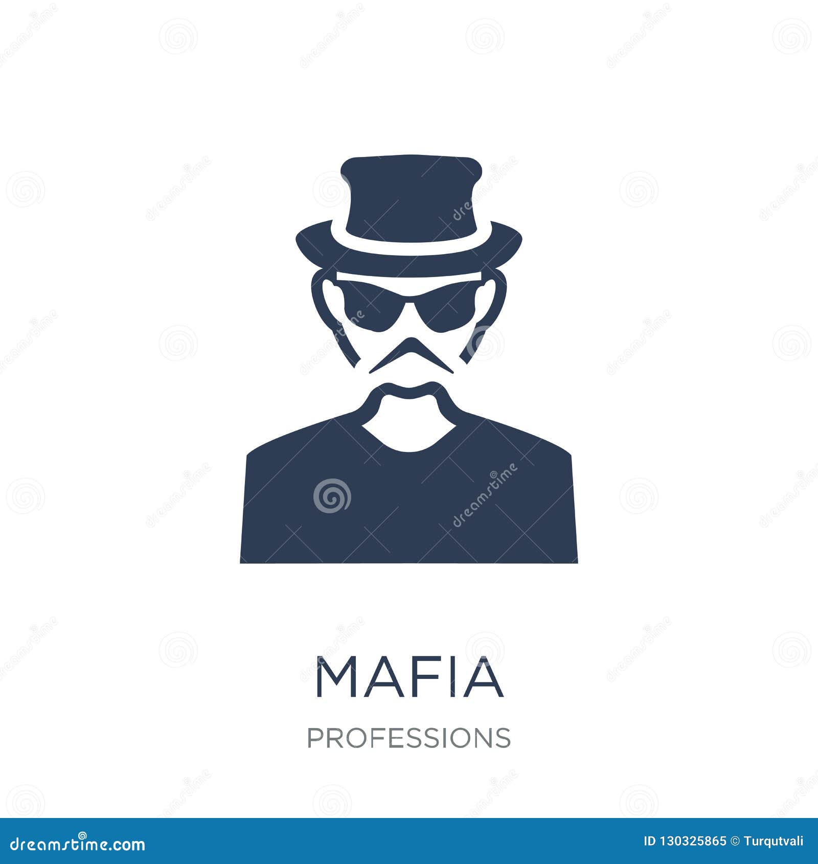 Mafia Icon. Trendy Flat Vector Mafia Icon on White Background Fr Stock ...
