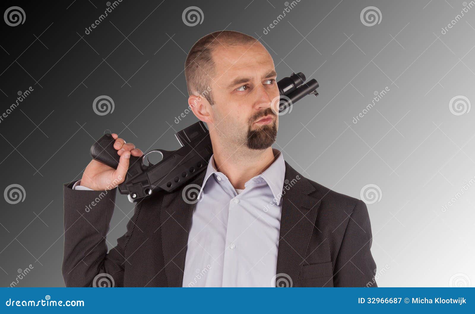 Mafia Man is Holding a Shotgun Stock Image - Image of black, assassin ...