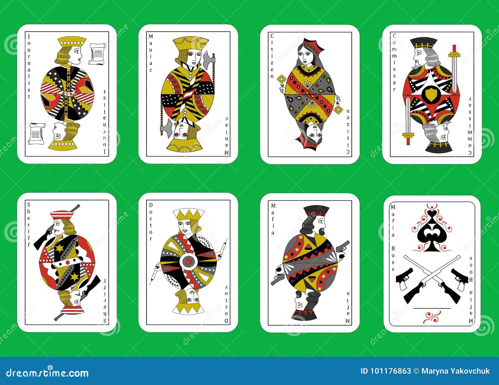 The mafia playing cards stock vector. Illustration of games - 101176863