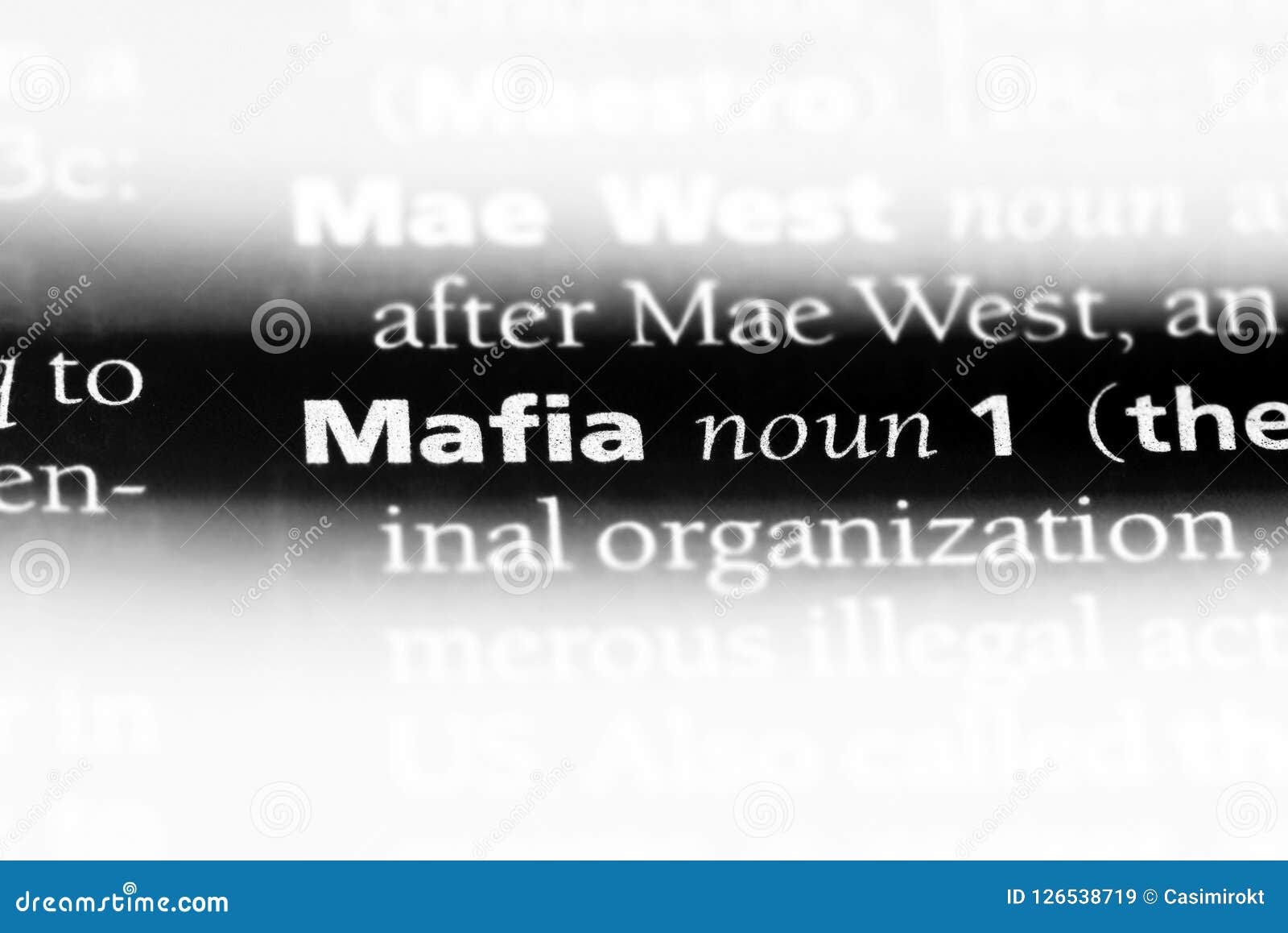 Mafia stock image. Image of english, concept, definition - 126538719