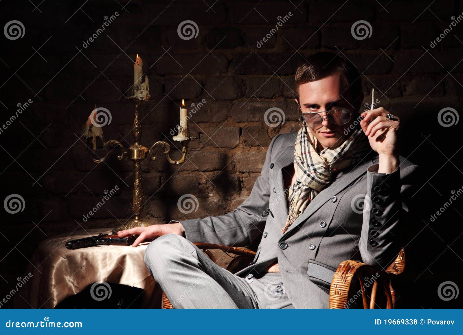 Mafioso. stock photo. Image of addiction, fashion, model - 19669338