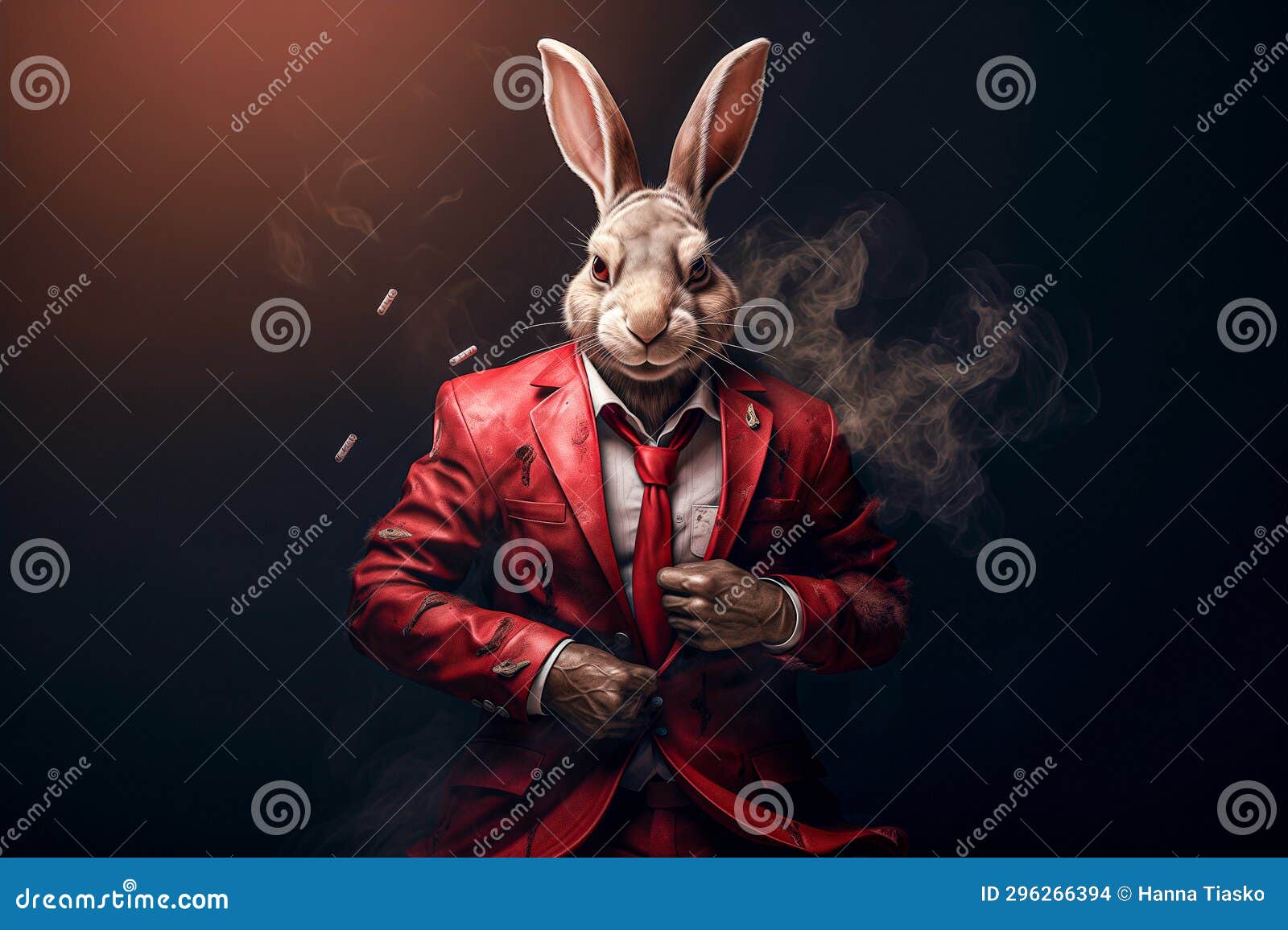 Mafioso rabbit stock illustration. Illustration of clothing - 296266394