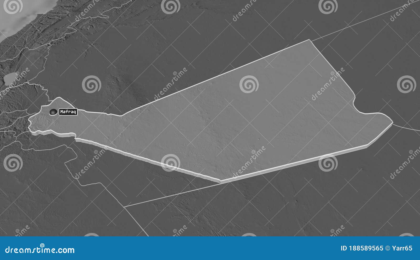 Mafraq, Jordan - Extruded with Capital. Bilevel Stock Illustration ...