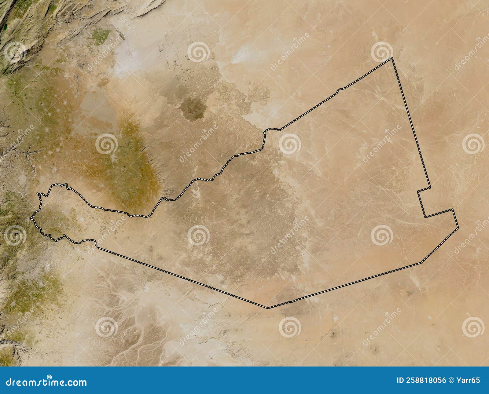 Mafraq, Jordan. Low-res Satellite. No Legend Stock Illustration ...