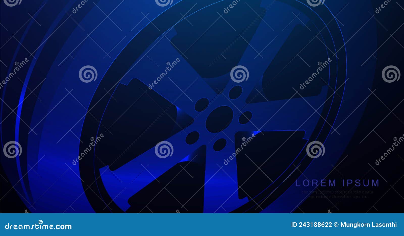 Mag Car Wheel Background. Abstract Blue Car Wheel Stock Vector ...