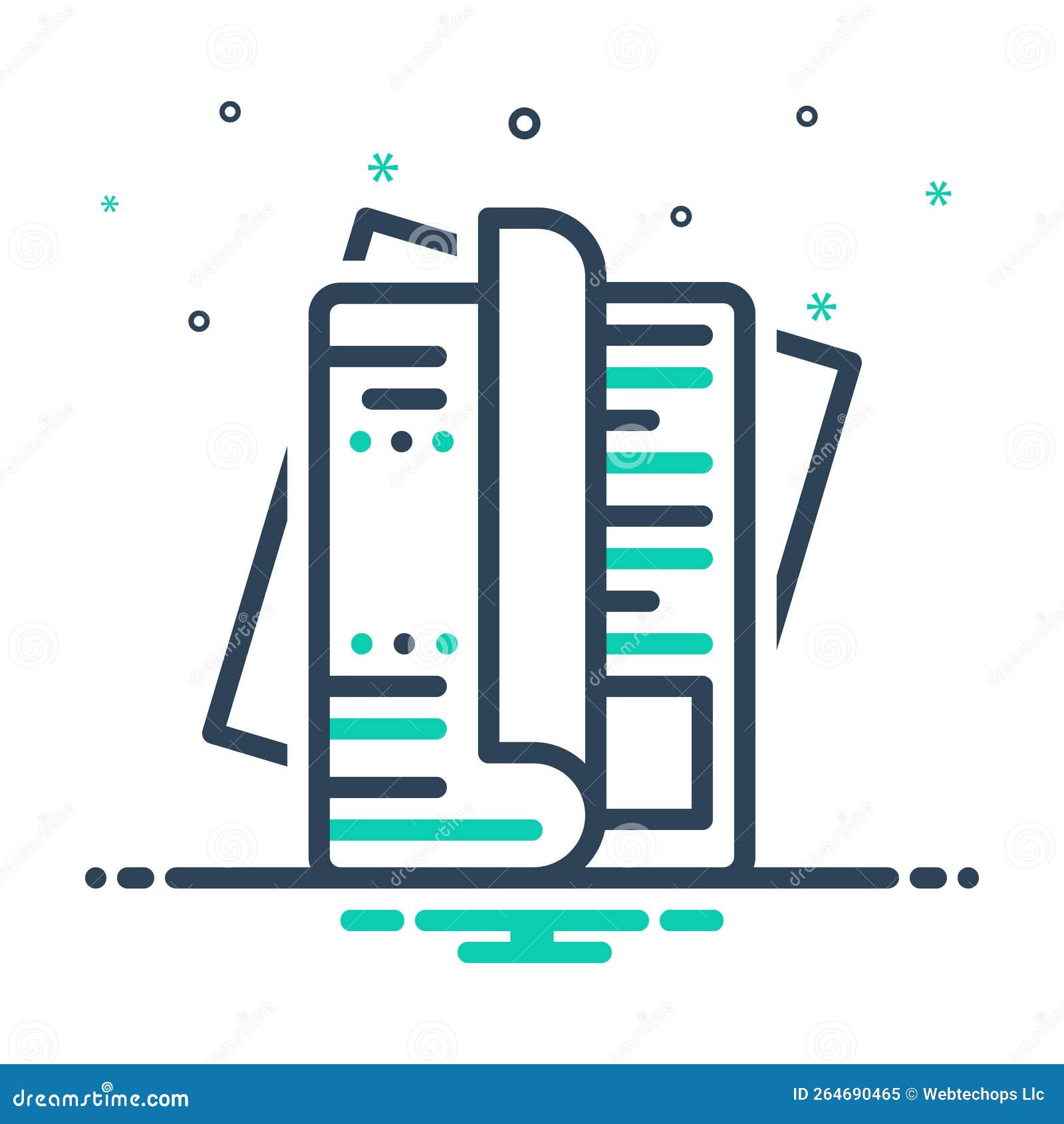 Mix Icon for Mag, Magazine and Journal Stock Illustration ...