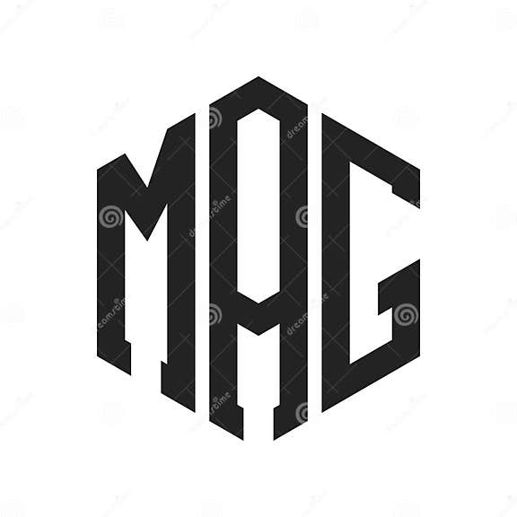 MAG Logo Design. Initial Letter MAG Monogram Logo Using Hexagon Shape ...