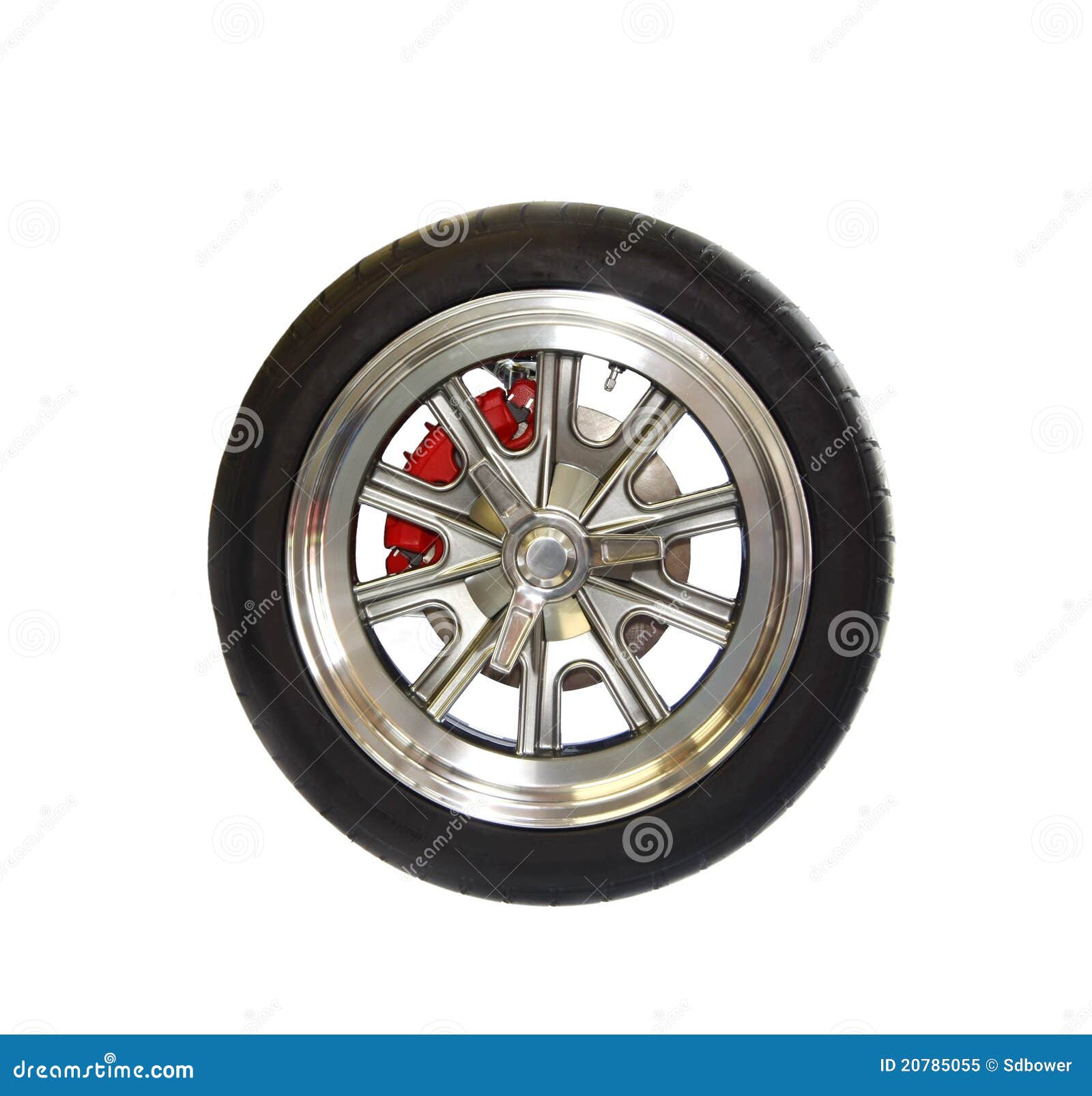 Mag Wheel and Tire Isolated on White Stock Image - Image of wheel ...